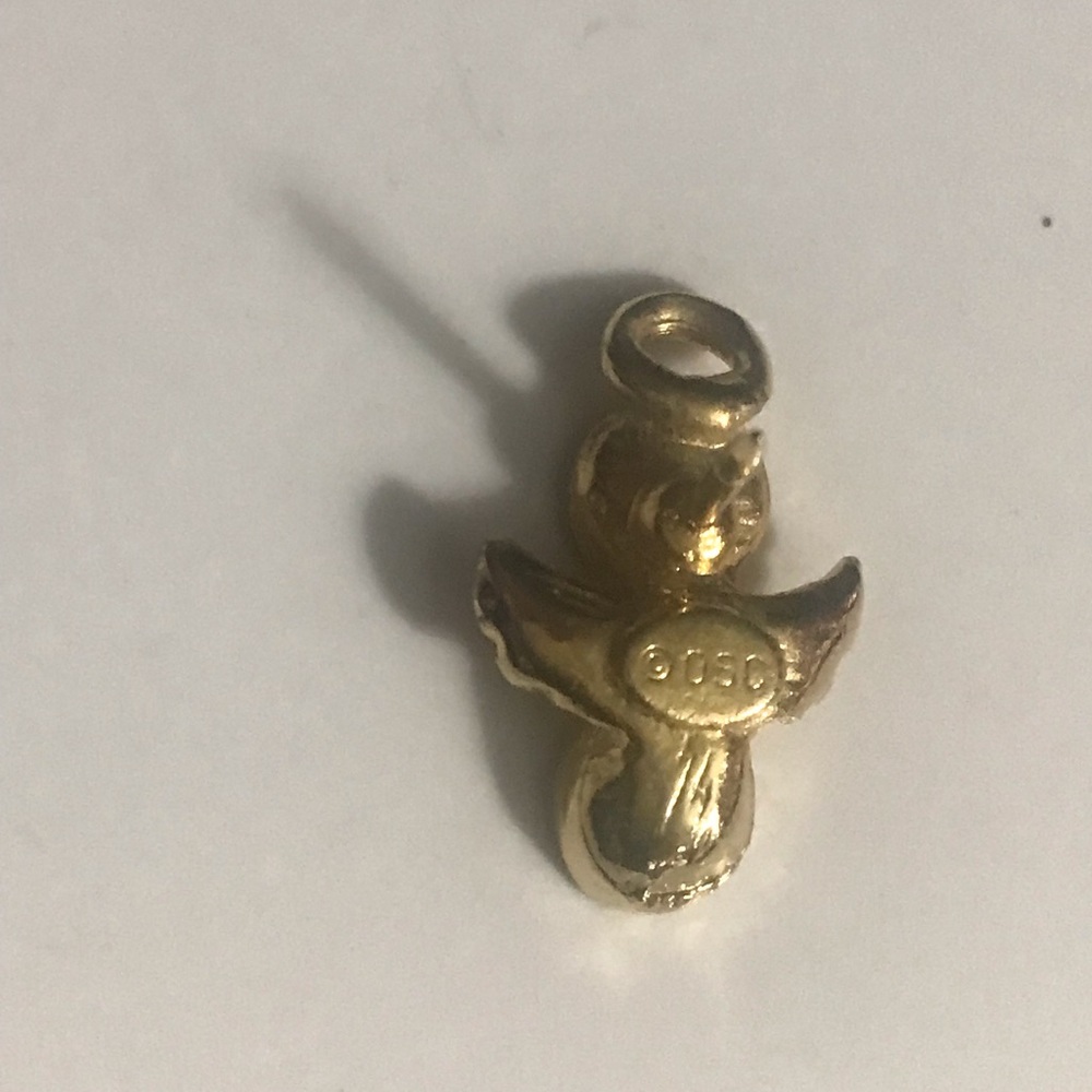 Vintage Happy Face Emoji Angel Lapel Pin Tie Tack Yel… - Gem